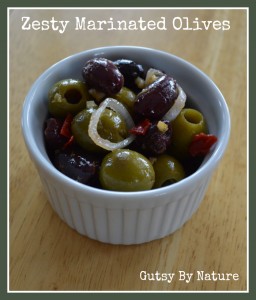 Zesty Marinated Olives - Gutsy By Nature