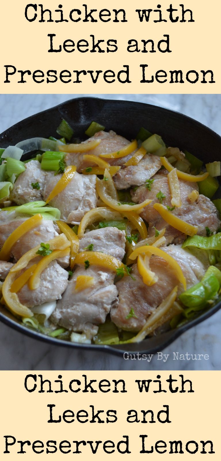 Chicken with Leeks and Preserved Lemon (AIP, SCD, Paleo) - Gutsy By Nature